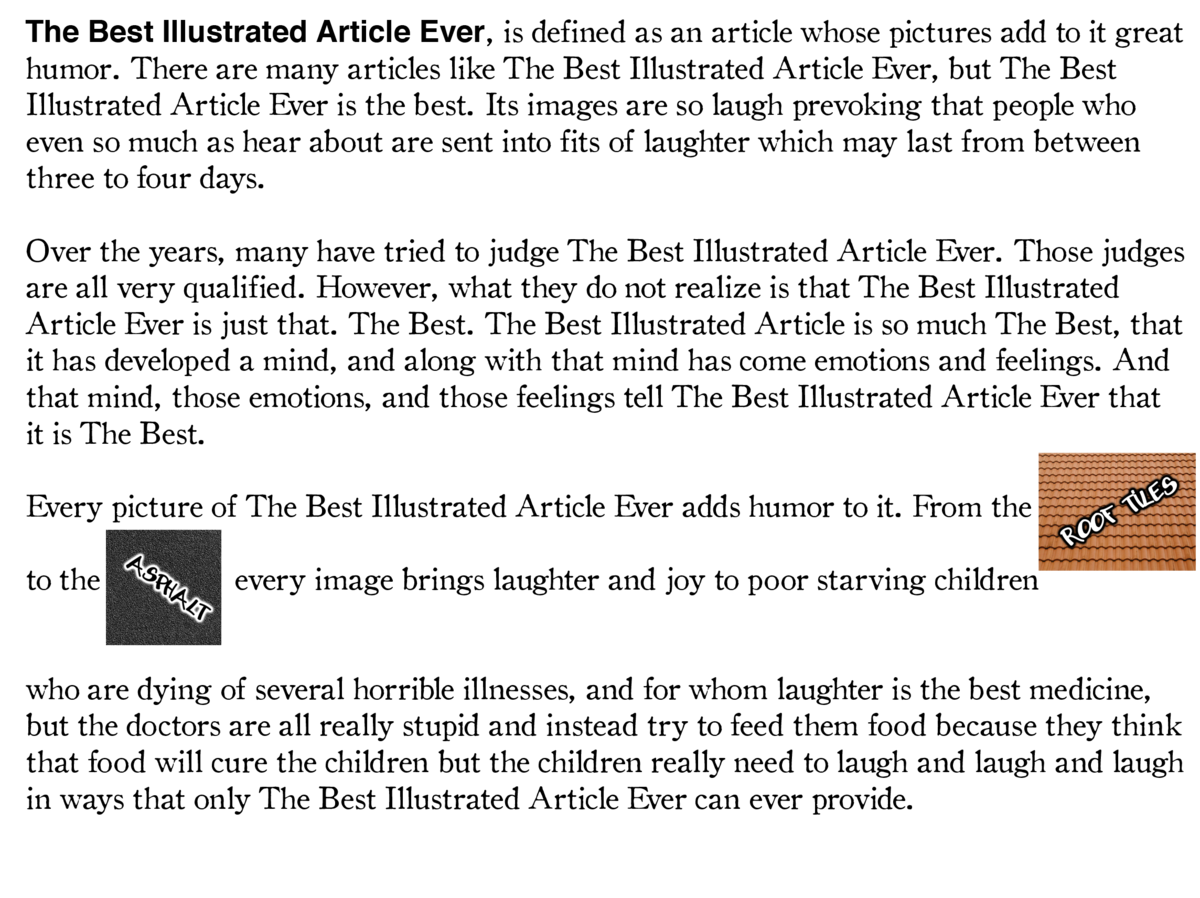 The Best Illustrated Article Ever - Uncyclopedia, the content-free ...